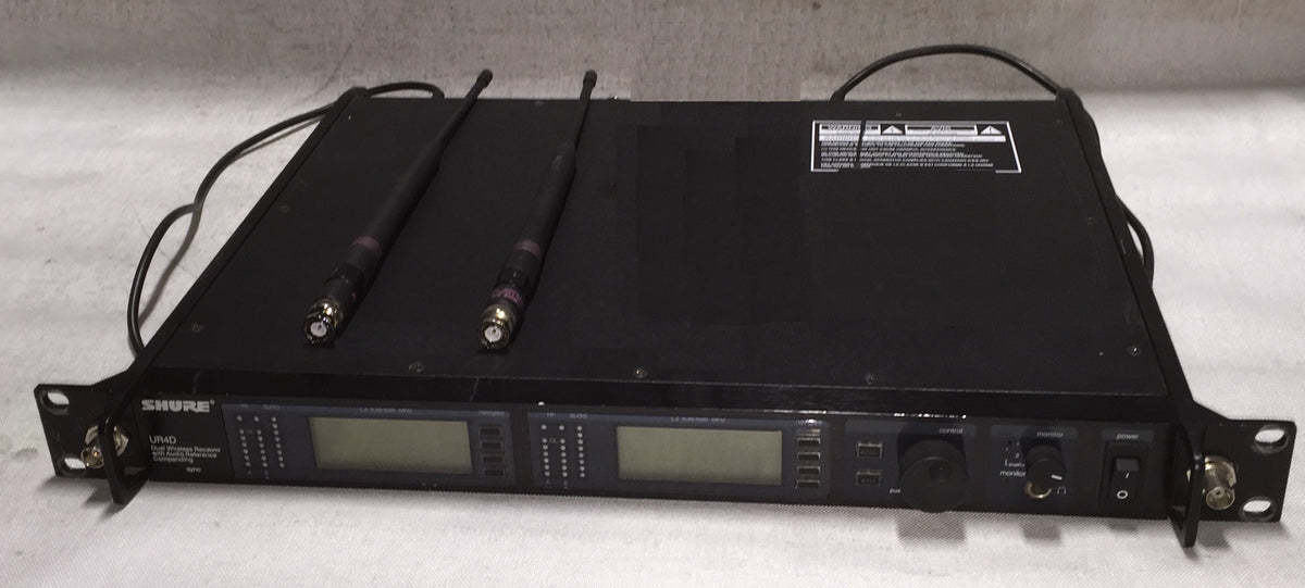 Shure UR4D+ - L3E Dual Receiver 638-698 MHz – AudioRent Clair